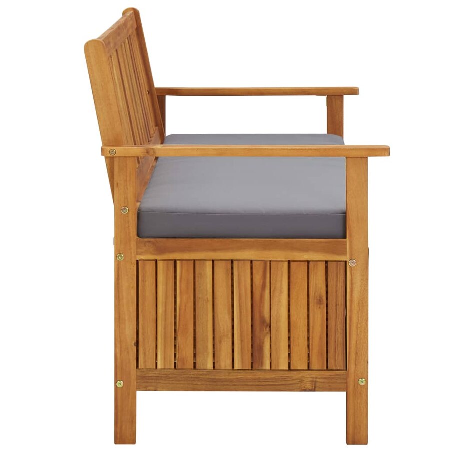 Garden storage bench 120 cm Solid acacia wood - TSC.ca