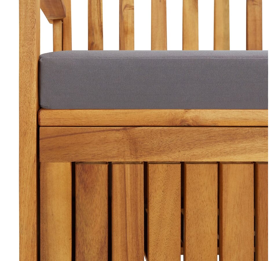 Garden storage bench 120 cm Solid acacia wood - TSC.ca