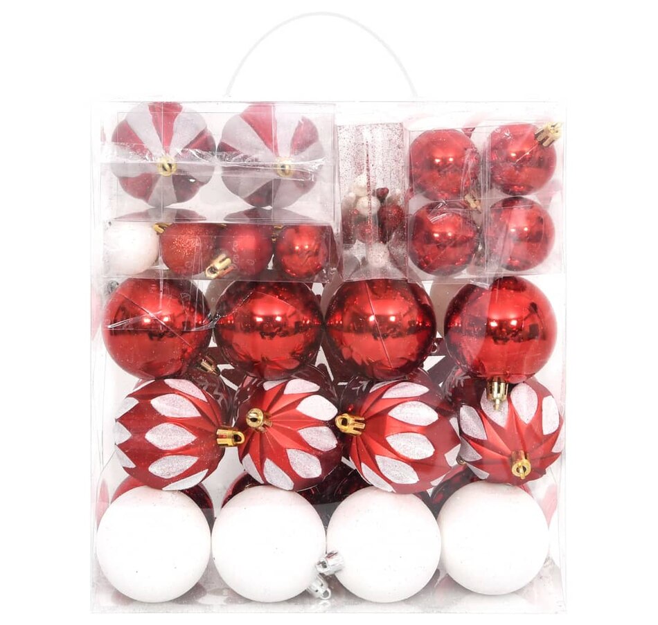 Christmas bauble set 64 pcs Red and white - TSC.ca