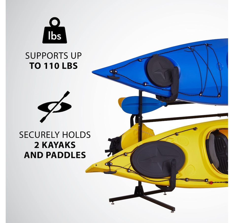 RaxGo Freestanding 2 Kayak Rack, Heavy Duty Kayak Stand for Indoor ...