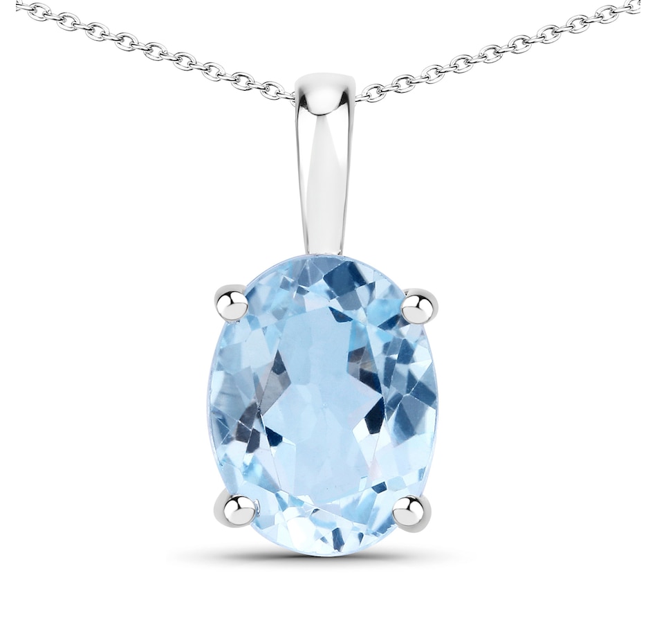 Jewellery - 2.00 ct Genuine Blue Topaz .925 Sterling Silver Pendant ...