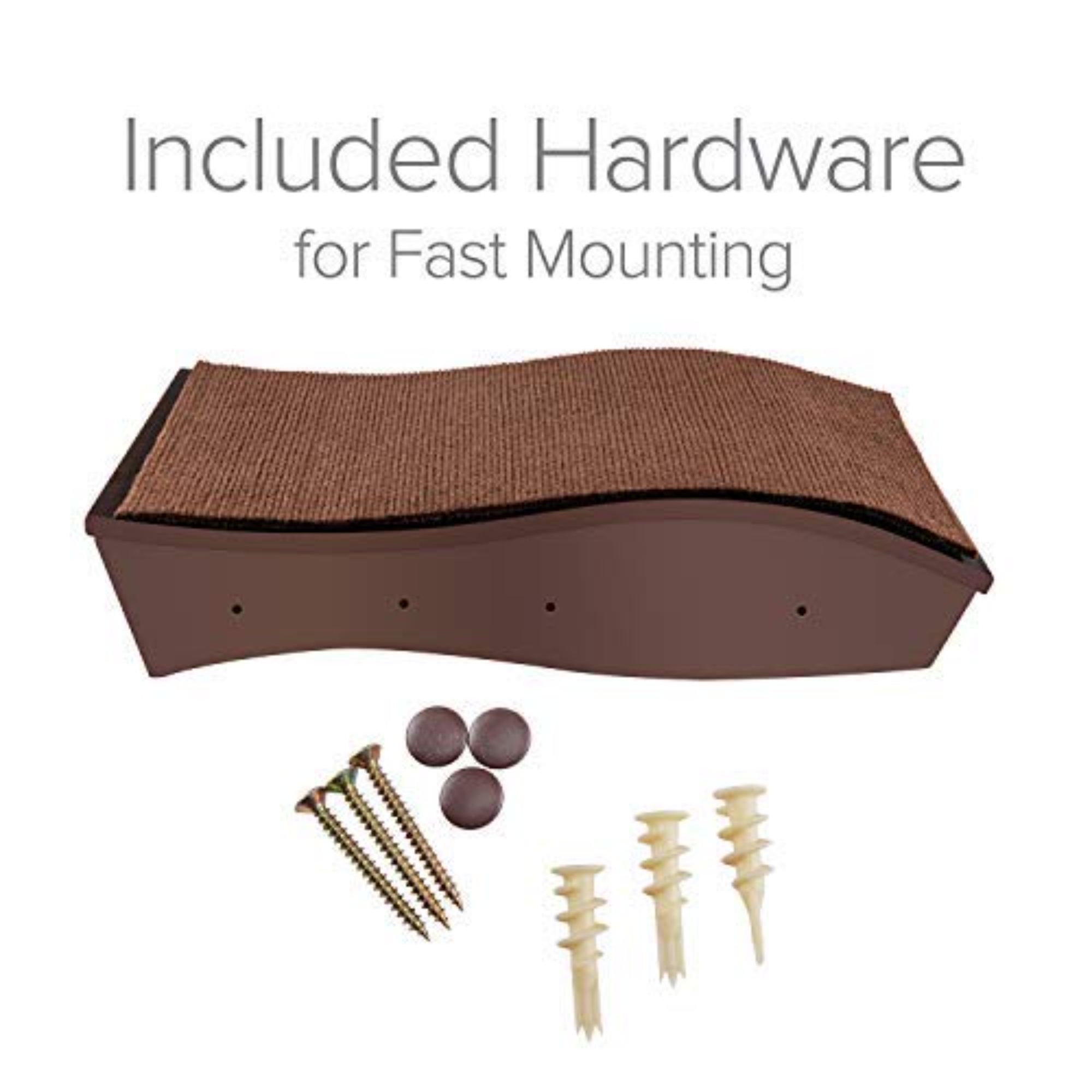 Arf Pets Cat Shelf, Wall-Mounted Curved Wooden Cat Perch - Holds Cats ...
