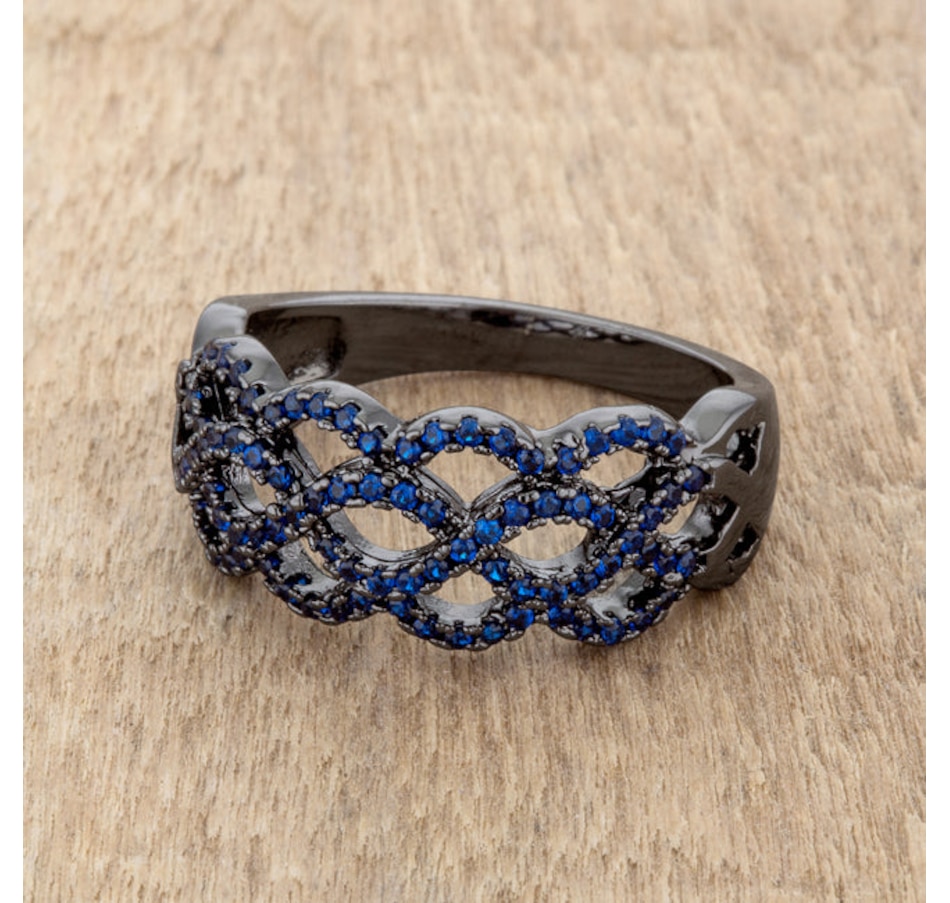 Jewellery - Brina 0.4ct CZ Hematite Twist Ring - Online Shopping for Canadians