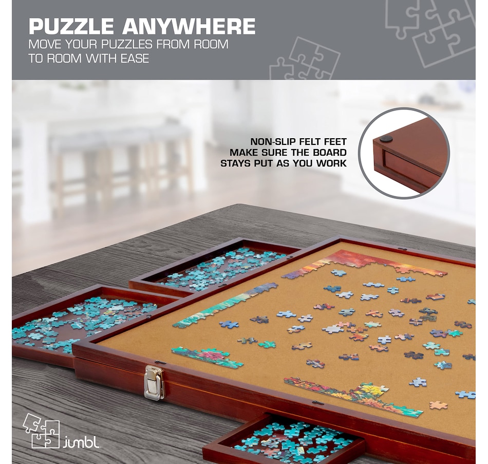 Jumbl 1500-Piece Puzzle Board - 27 x 35" Tilting Puzzle Board with Felt ...