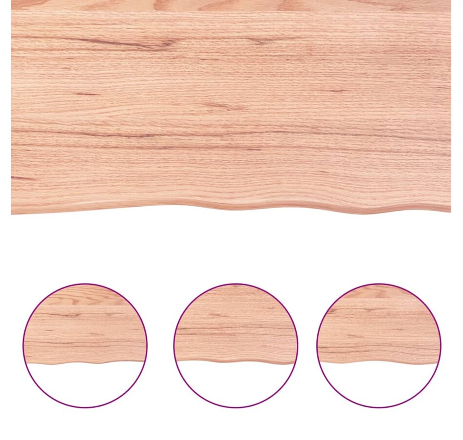 Solid oak table top treated border matching - TSC.ca