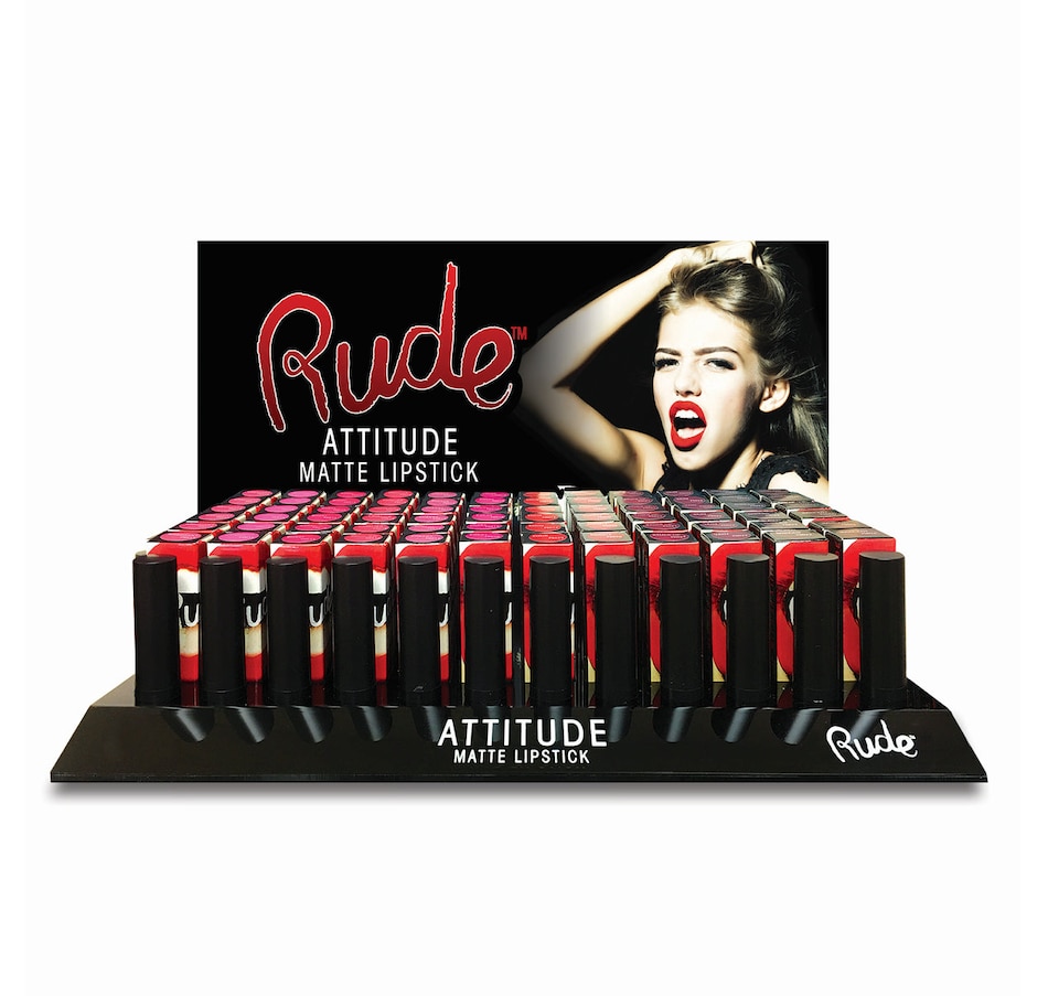 RUDE Attitude Matte Lipstick Acrylic Display Set B, 144 Pieces + 12 ...