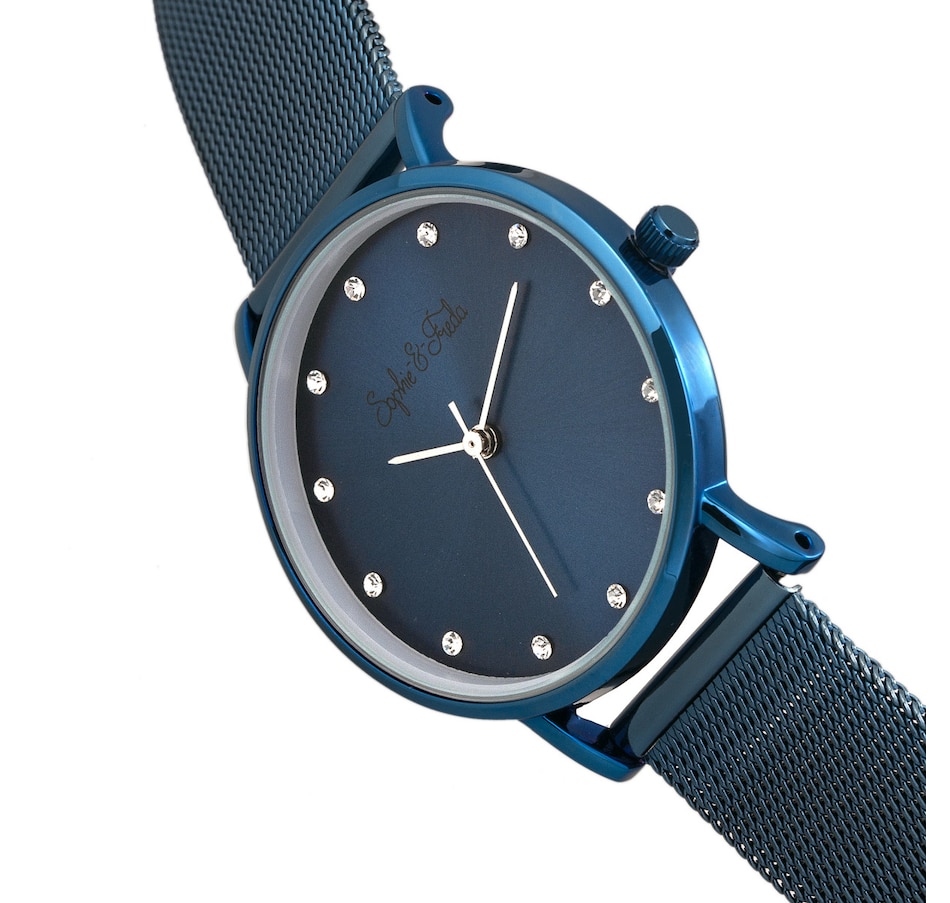 Sophie & Freda Savannah Mesh Bracelet Watch w/Swarovski Crystals - TSC.ca