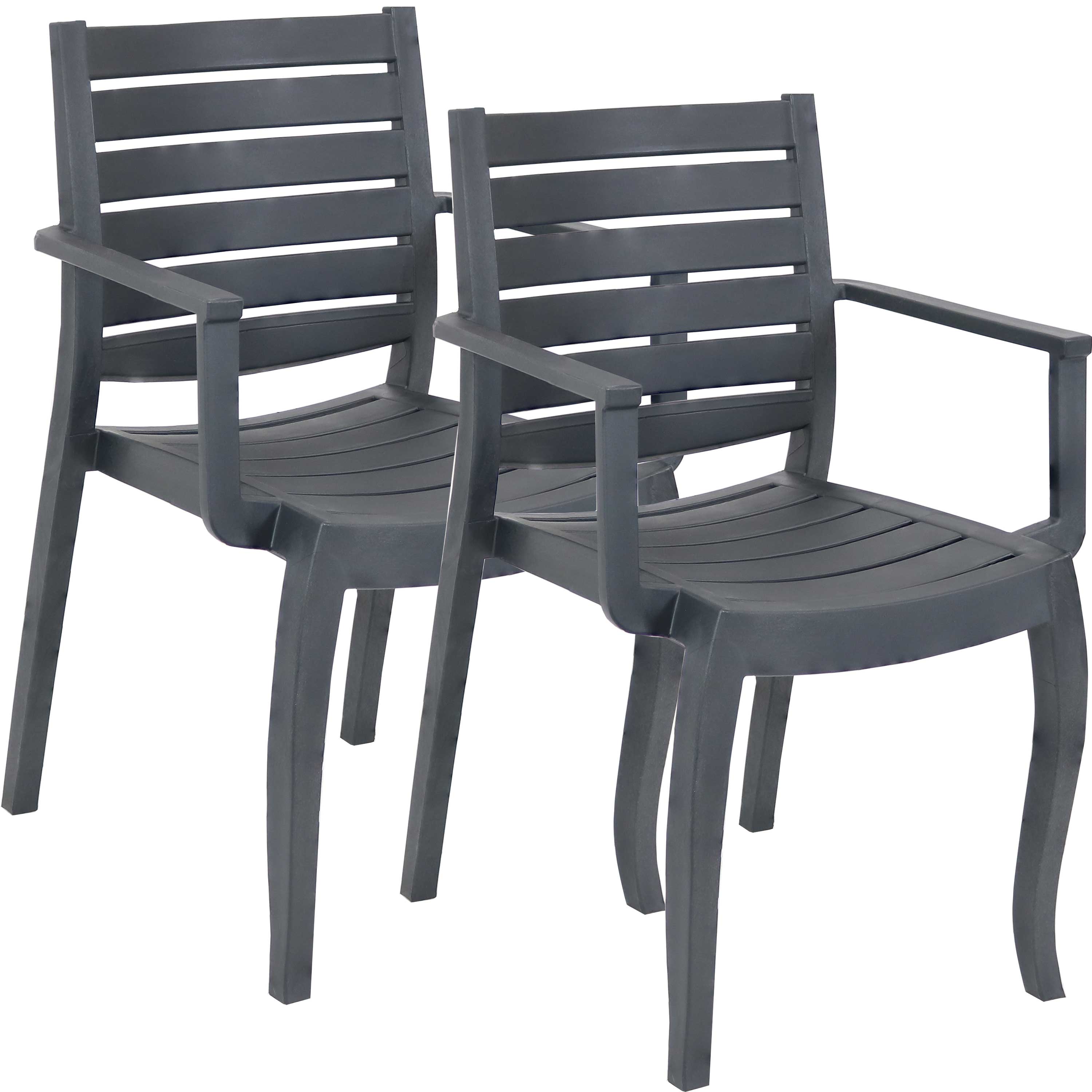 Illias Plastic Outdoor Stackable Patio Armchair TSC