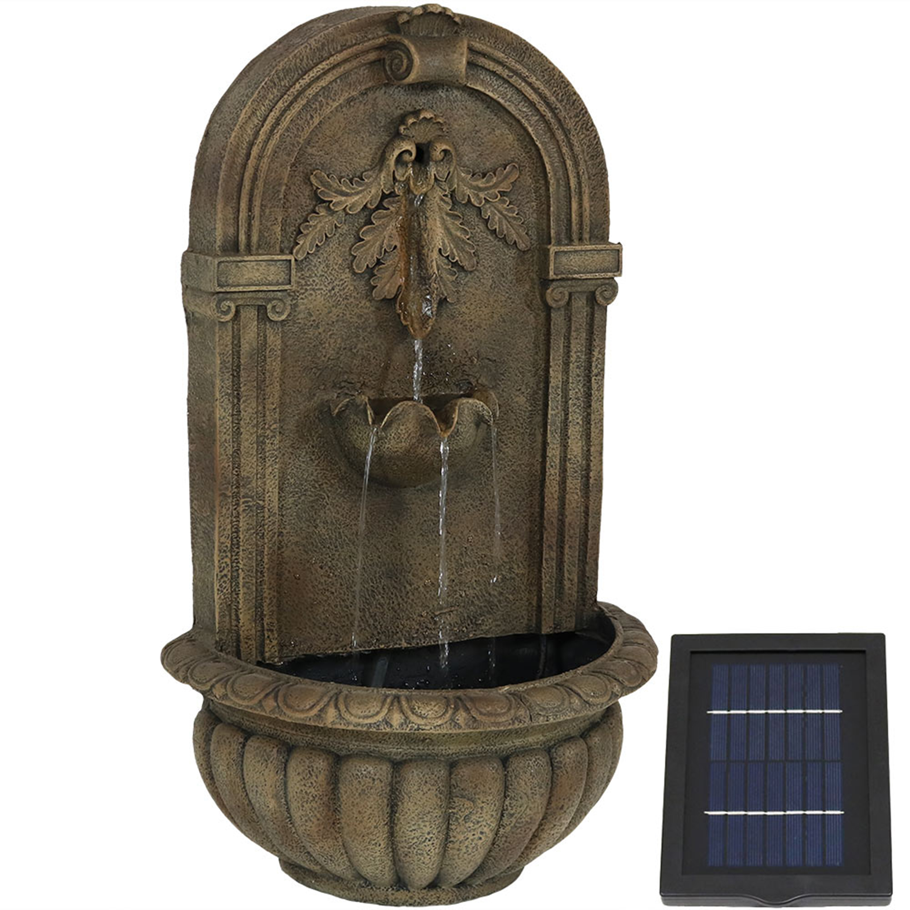 27" Florence Wall-Mounted Solar Water Fountain - TSC.ca