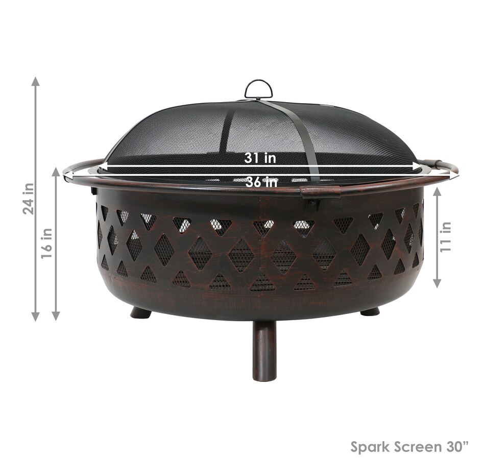 Bronze Crossweave Wood-Burning Fire Pit - Online Shopping for Canadians