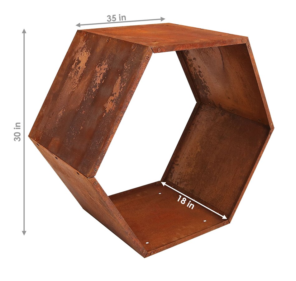 Indoor/Outdoor Hexagon Rustic Honeycomb Log Rack - TSC.ca - Online ...