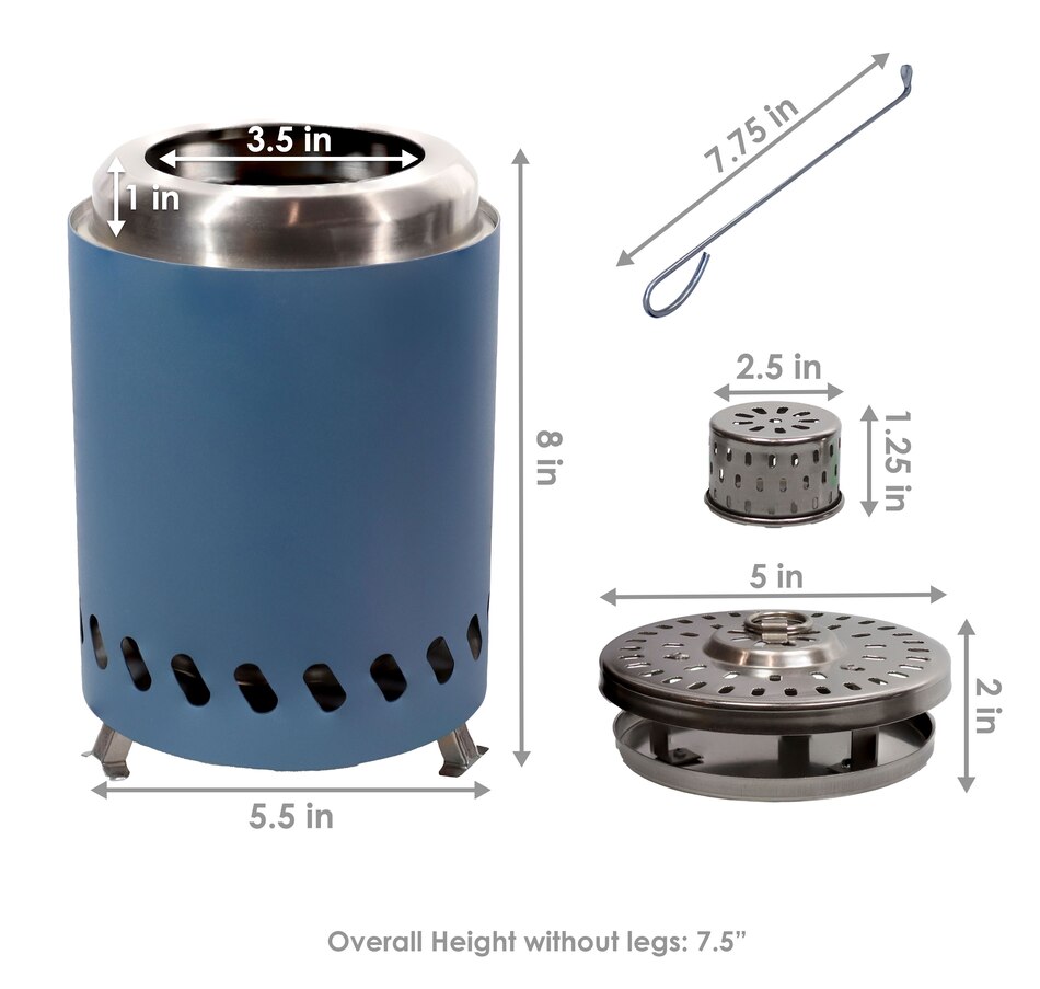 Stainless Steel Tabletop Smokeless Fire Pit - TSC.ca