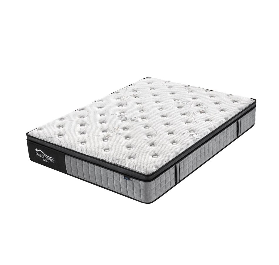 Rest Therapy 12 Inch Bliss Bamboo Plush Hybrid Pocket Coil Mattress with Cool Gel Memory Foam ...