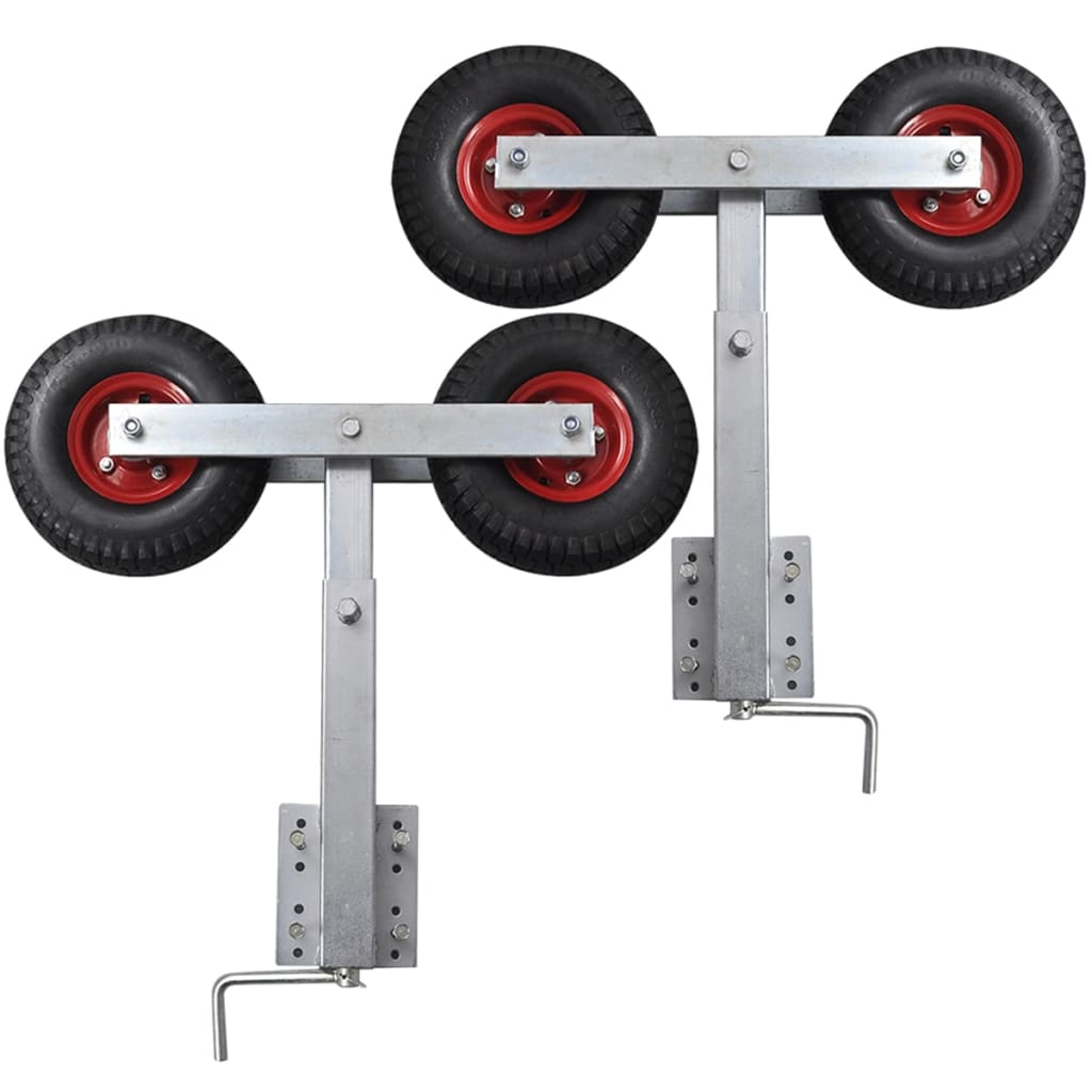 Set of 2 double wheel tilting boat trailer supports - TSC.ca
