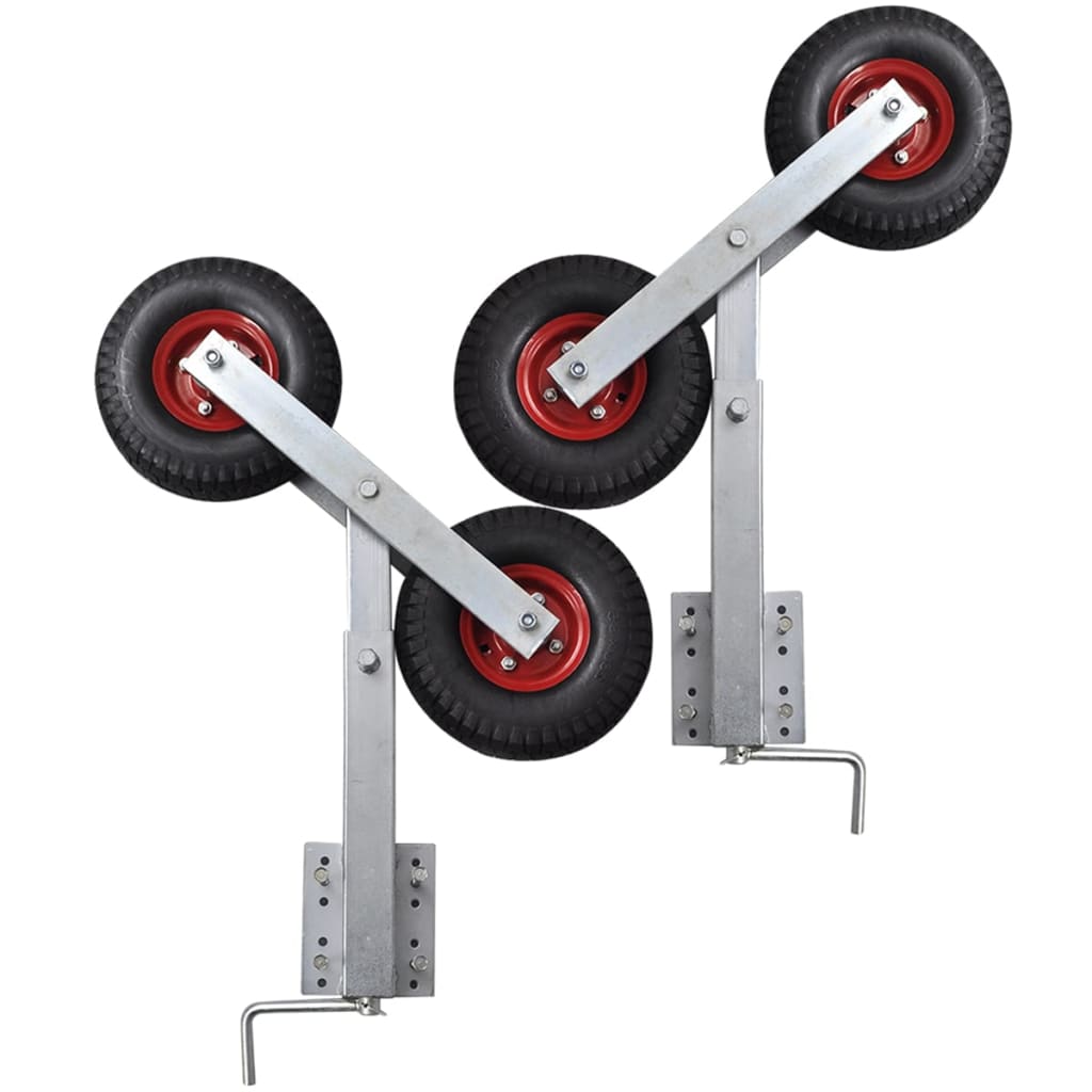 Set of 2 double wheel tilting boat trailer supports - TSC.ca