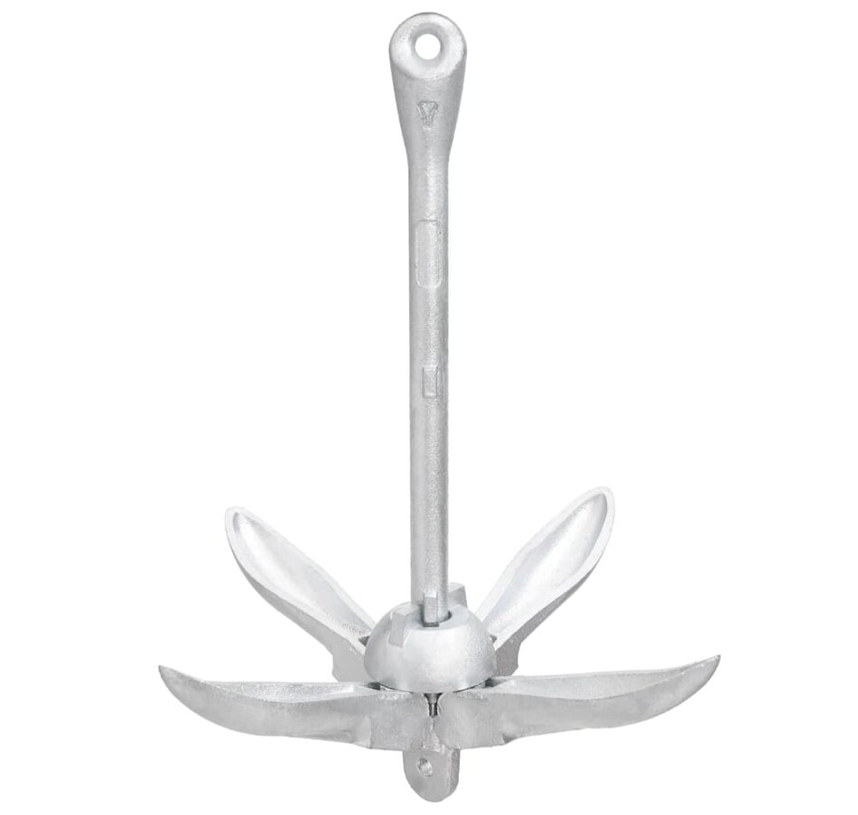 Foldable anchor with silver rope 3.2 kg malleable iron - TSC.ca
