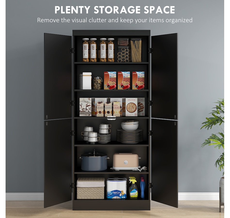 HOMCOM Kitchen Pantry Storage Cabinet, 6-tier Pantry with 4 Doors - TSC.ca